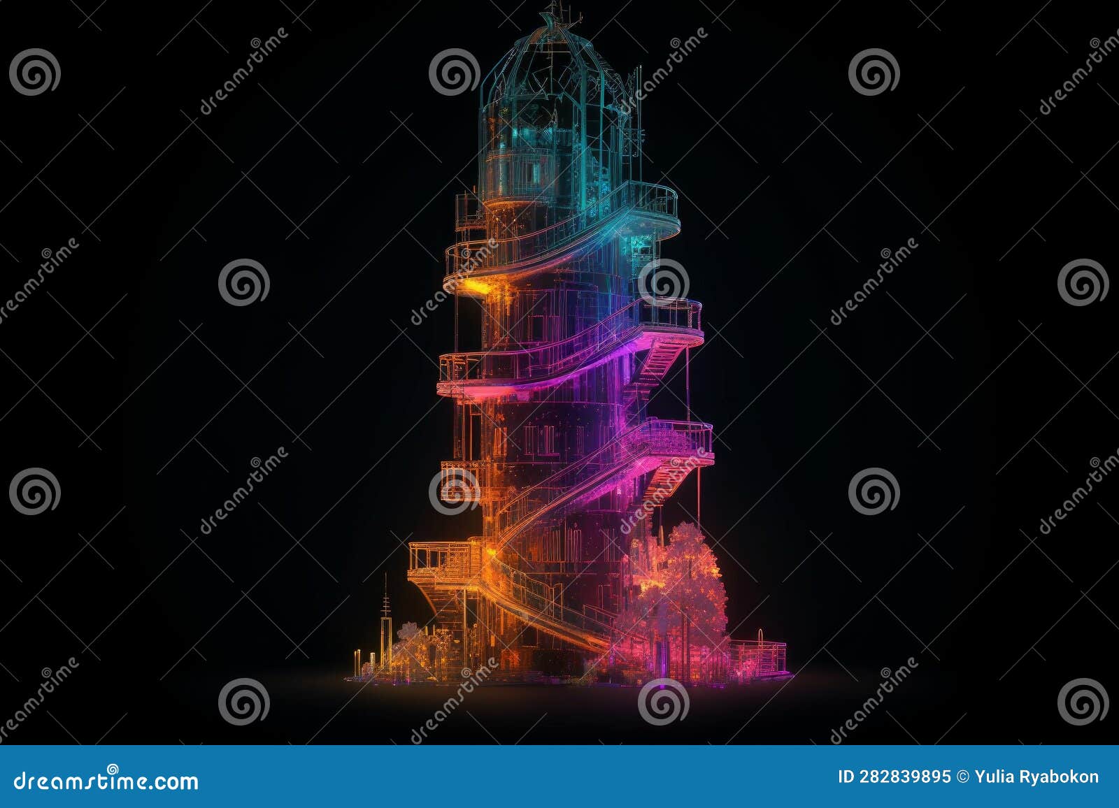 Neon Rust Iron Tower. Generate Ai Stock Illustration - Illustration of ... Neon Rust Iron Tower. Generate Ai Stock Illustration - Illustration of ...