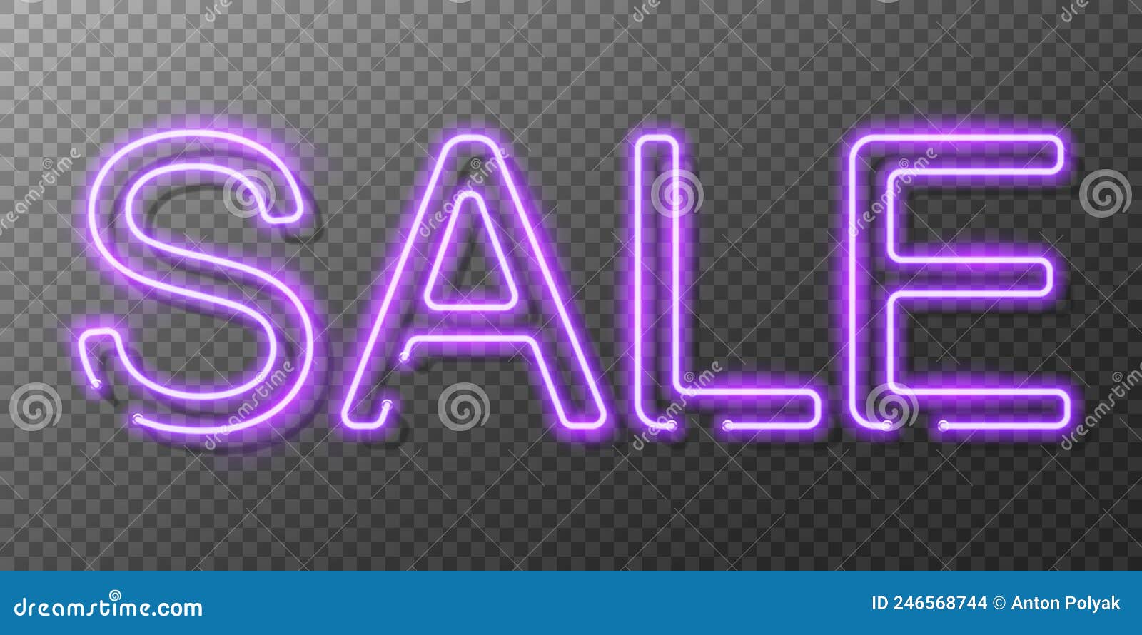 Neon Sale Sign. Vector Illustration. Stock Vector - Illustration of ...