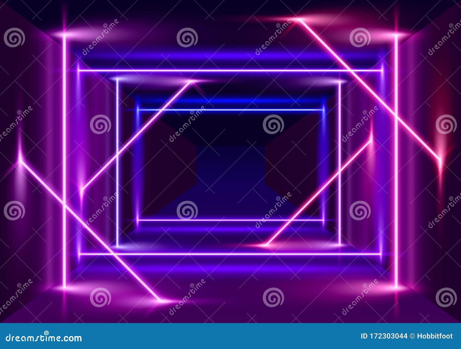 Neon scene, laser show stock vector. Illustration of abstract - 172303044