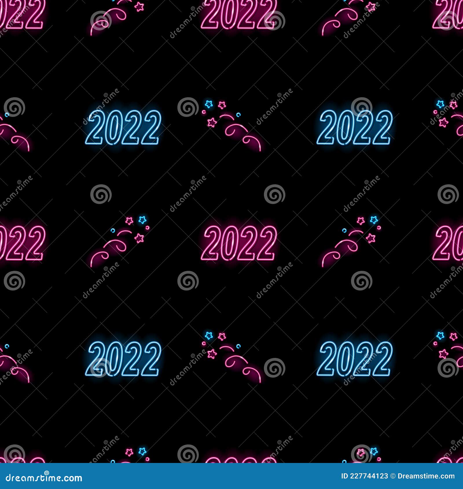 Neon 2022 Sign On White Background Vector Illustration | CartoonDealer ...