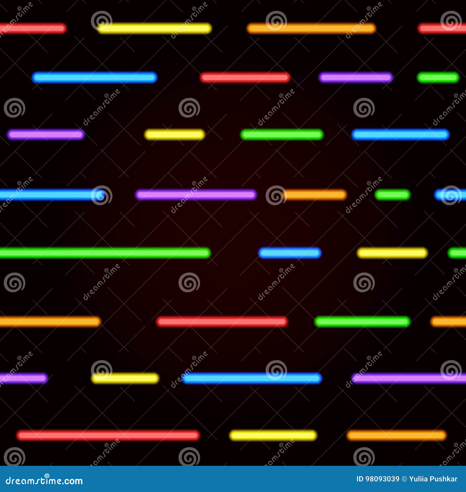 Neon Seamless Pattern. Vector Bright Neon Lines Stock Vector ...