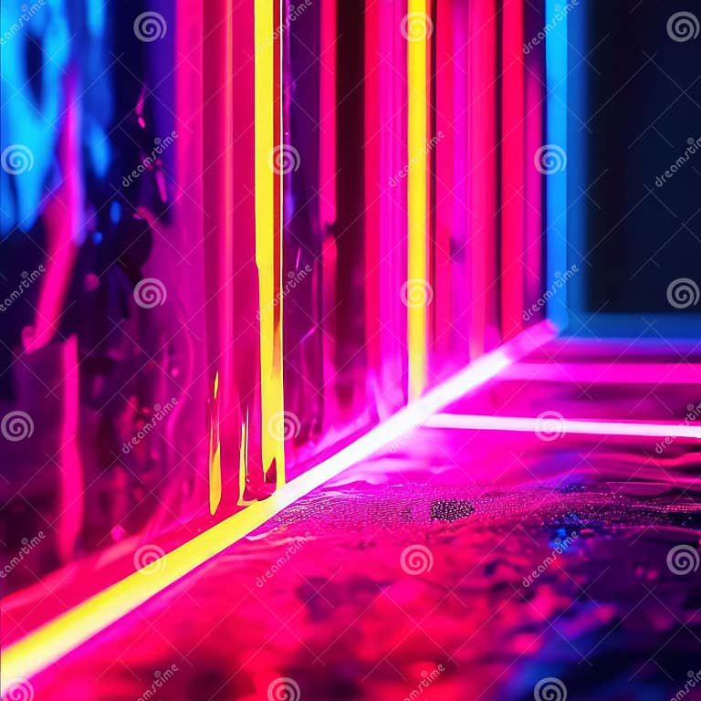 Neon Shadow a Shadow Effect with a Neon Glow Effect Creatinga B Stock ...