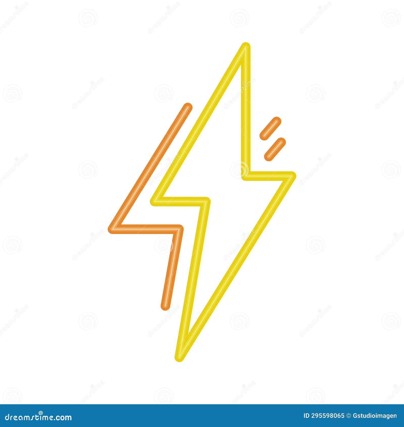 Neon shape lightning stock vector. Illustration of magic - 295598065