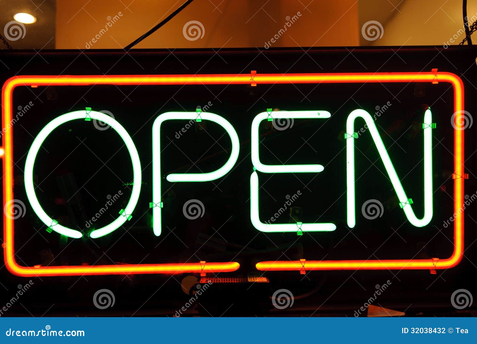 Neon shining signboard stock photo. Image of dark, black - 32038432