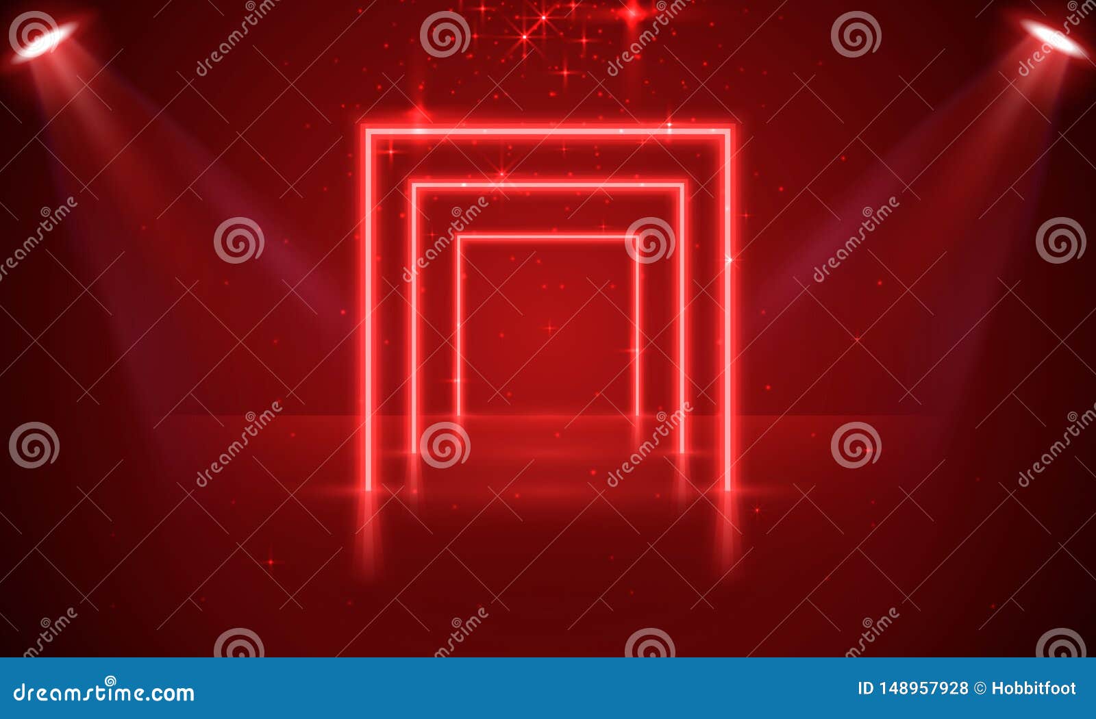 Scene Illuminated Spotlight. Cinema Spotlight Glow Effect Background ...