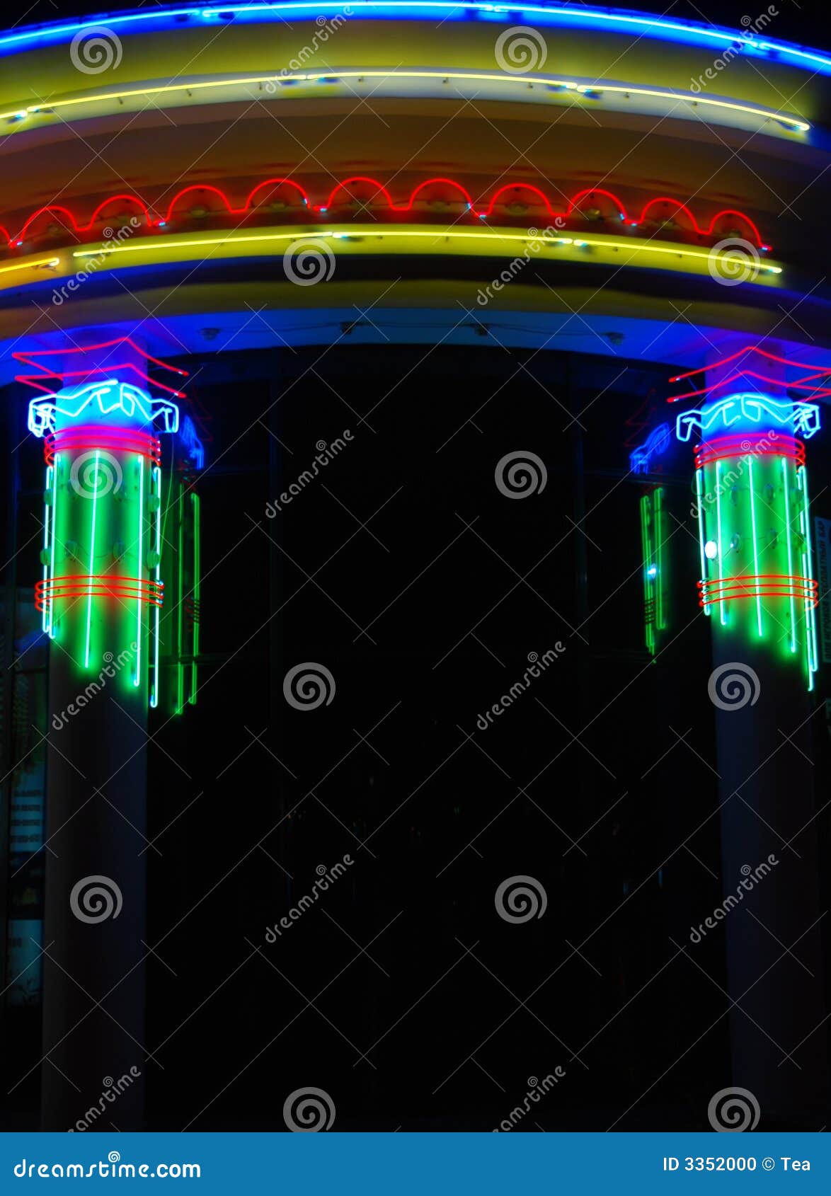 Neon sign stock photo. Image of stile, pillar, kitsch - 3352000