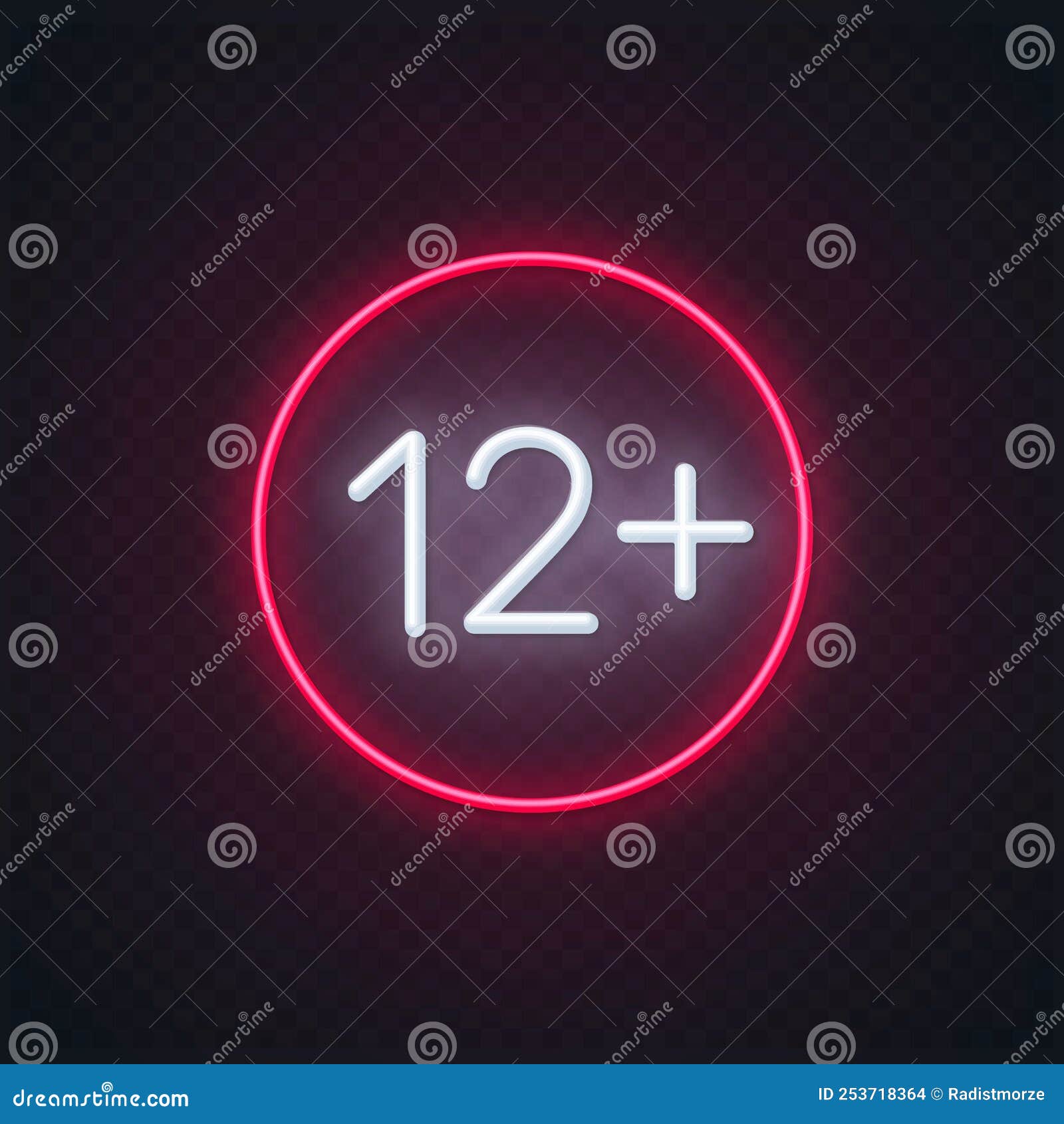 Age Limit 12 Plus. Vector Illustration Made Up Of Airy Popcorn ...