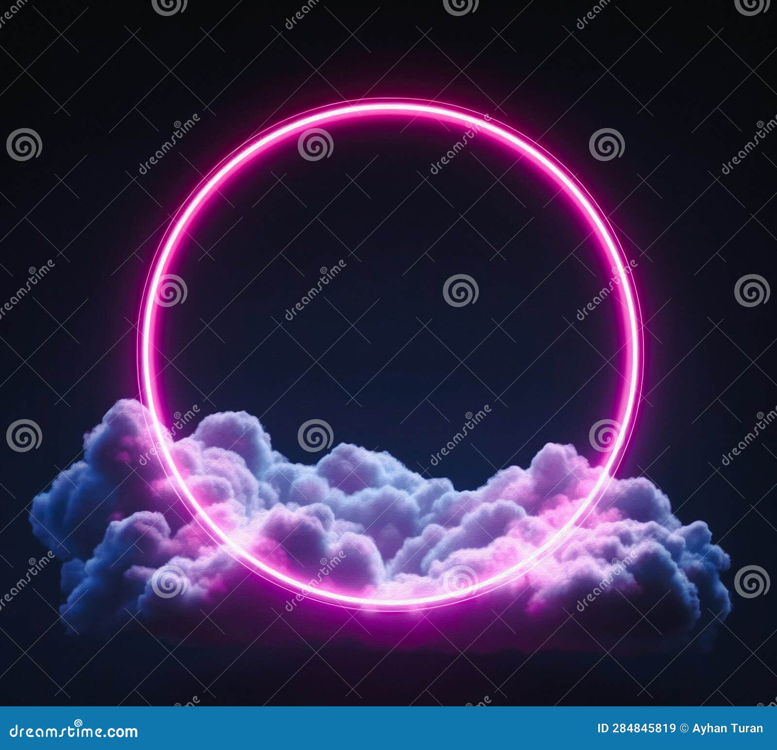 Neon Sign Board , Template Geometric Shapes Stock Illustration ...