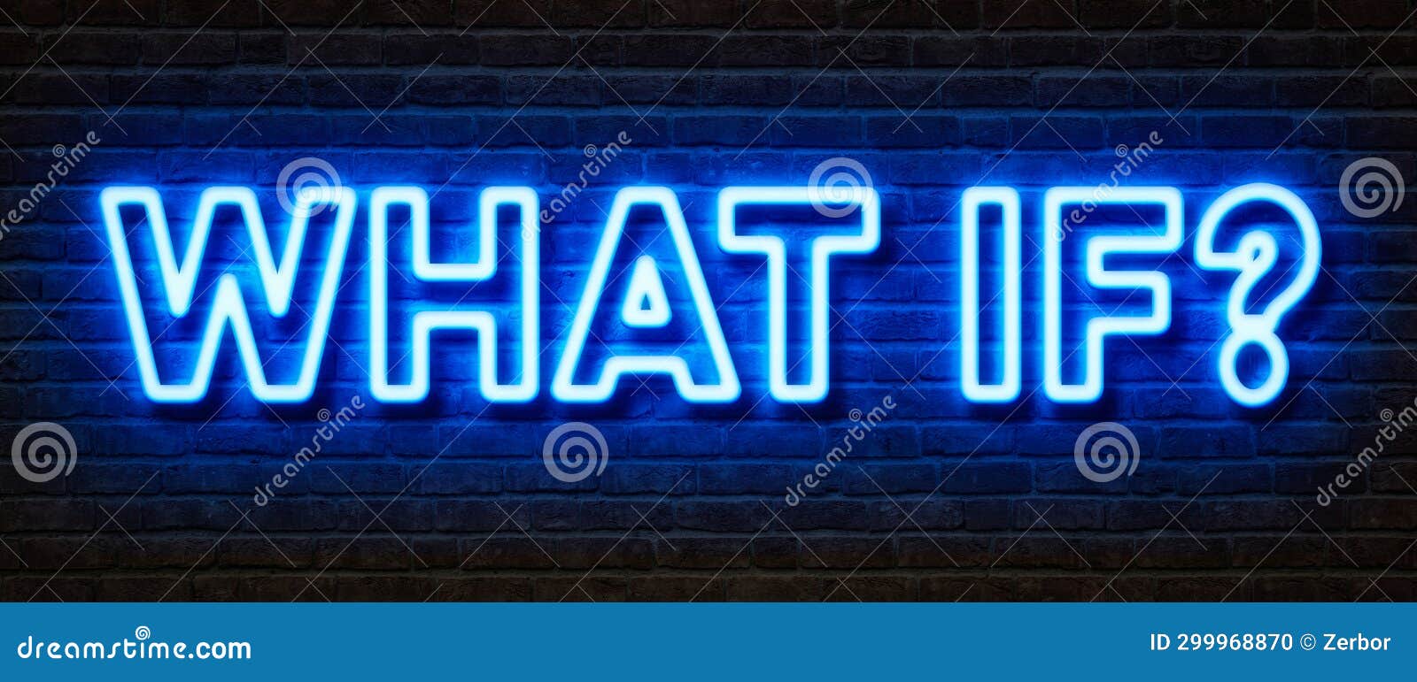What if stock photo. Image of signage, word, bright - 299968870