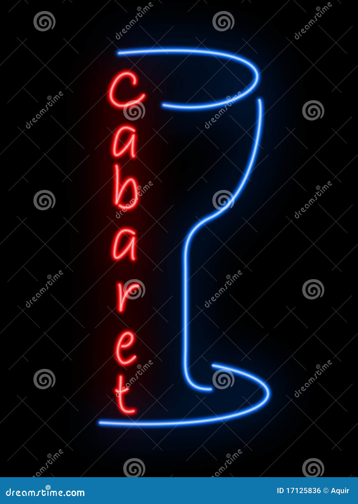 Neon sign - cabaret stock photo. Image of light, illuminated - 17125836