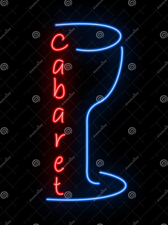 Neon sign - cabaret stock photo. Image of light, illuminated - 17125836