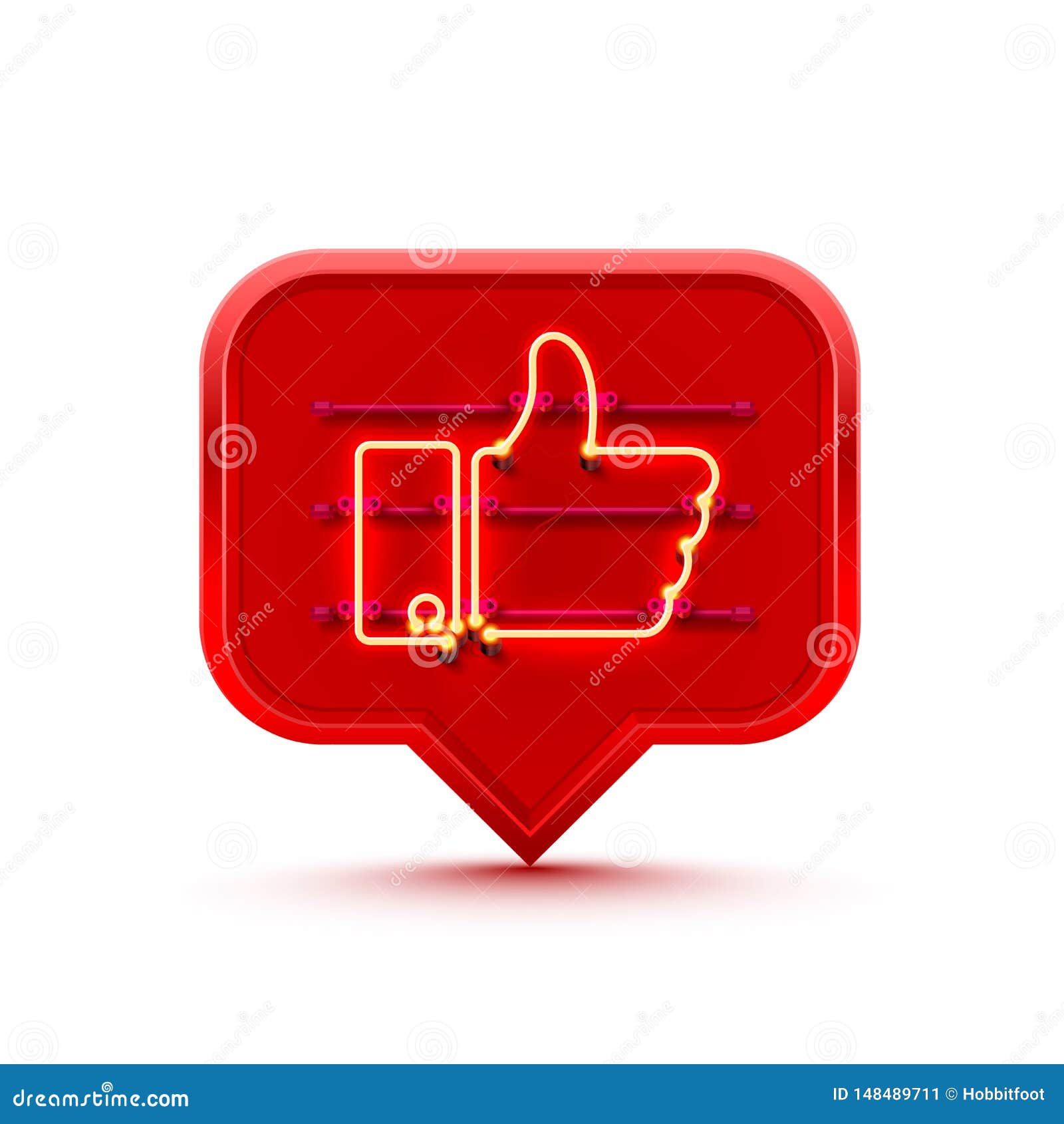 Neon Sign Color Like. Template Design Element Stock Vector ...