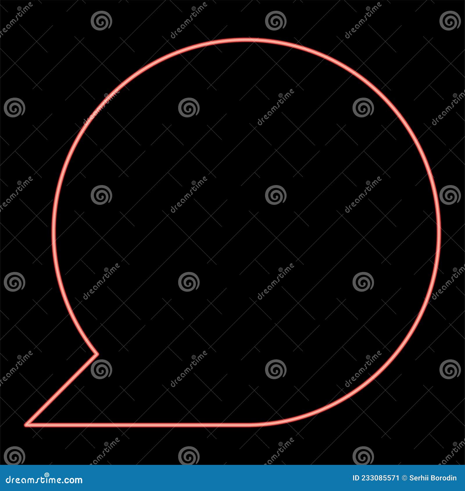 Neon Sign Commentary Red Color Vector Illustration Flat Style Image ...