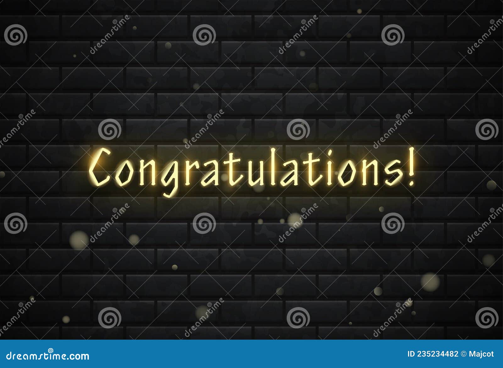 Neon Sign of Congratulations Banner Stock Vector - Illustration of ...