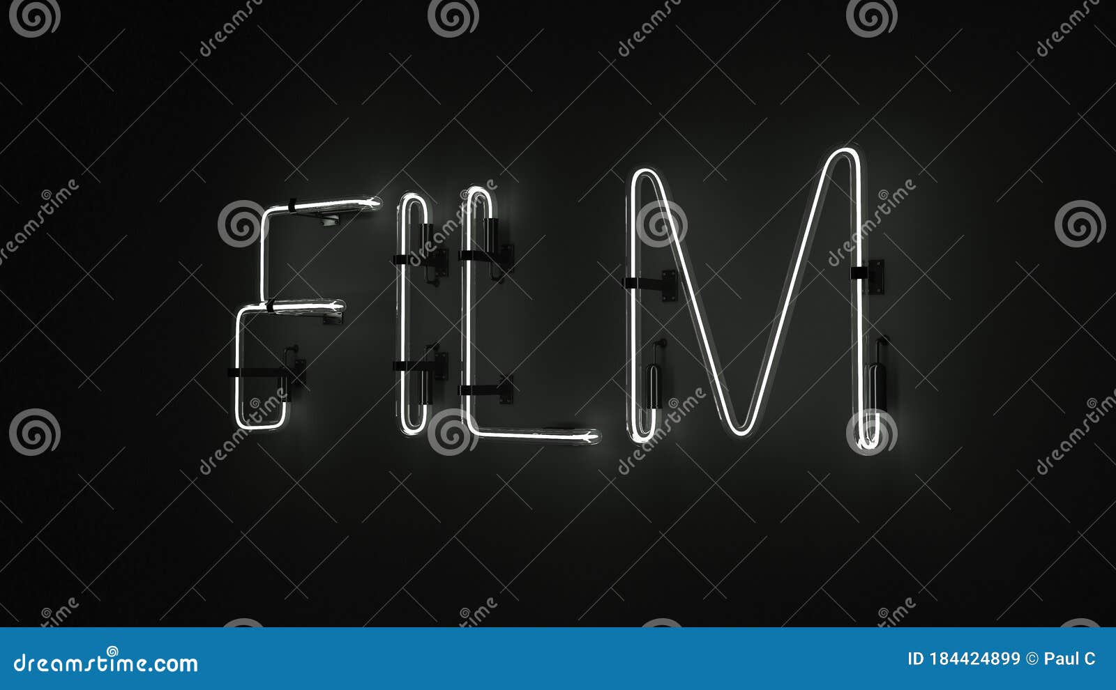 Neon Sign Film stock illustration. Illustration of brackets - 184424899