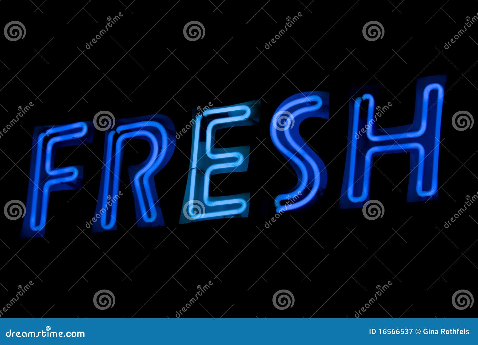 Neon sign - Fresh stock image. Image of glowing, sign - 16566537