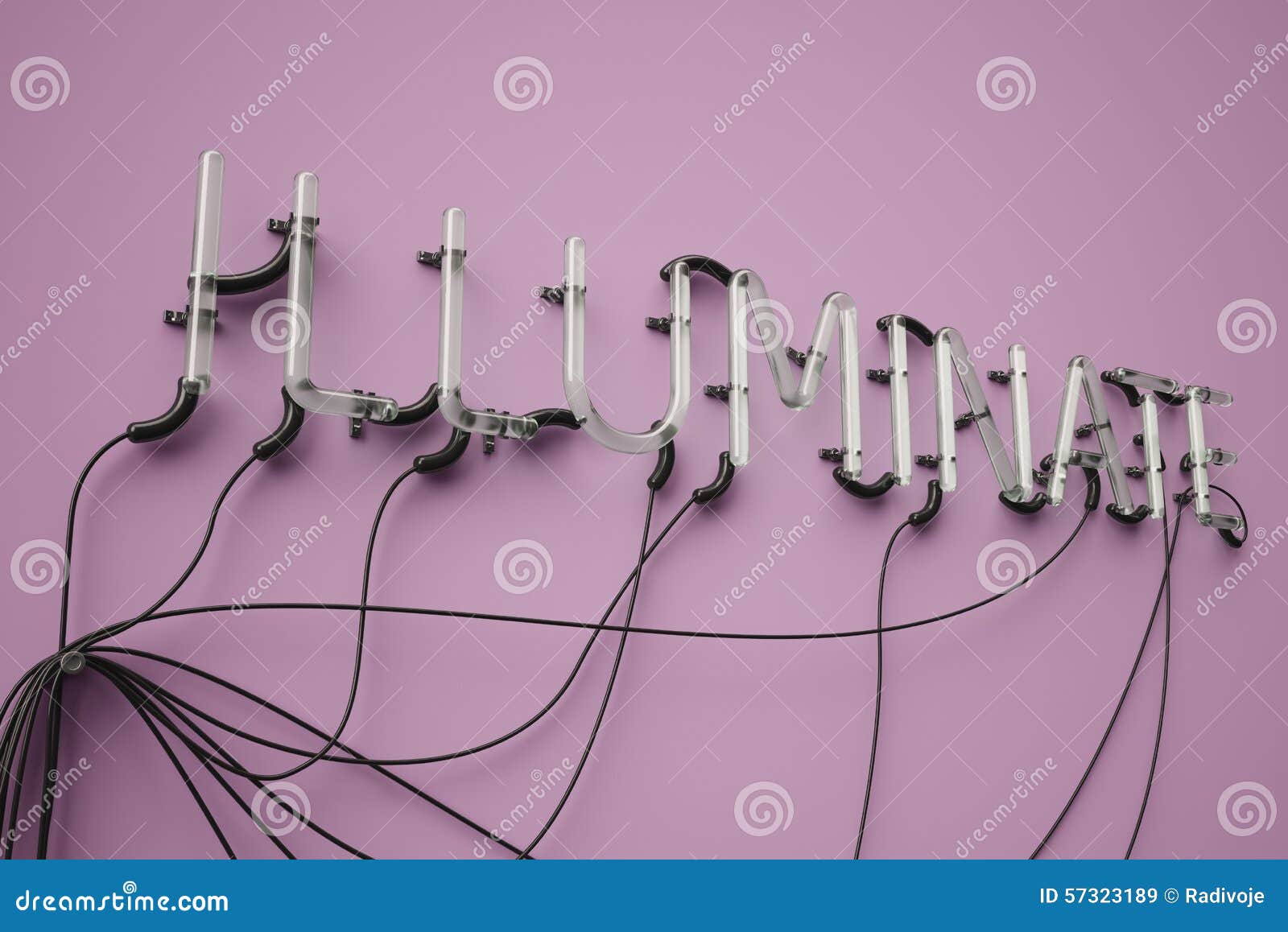 Neon Sign-Illuminate stock image. Image of feature, wall - 57323189