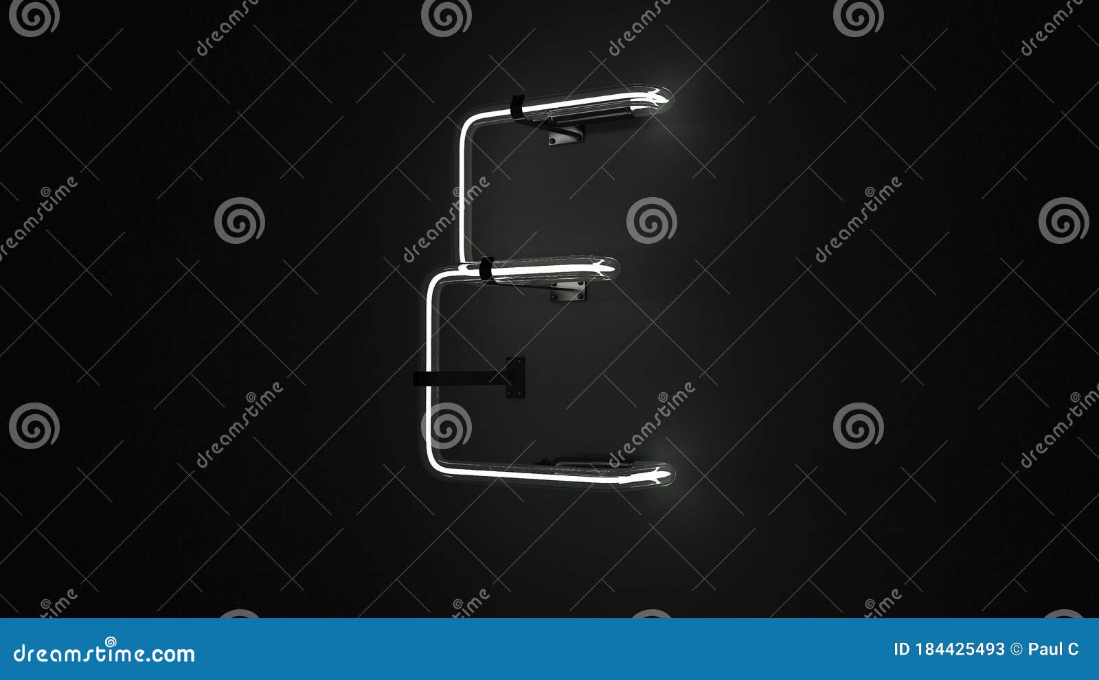 Neon Sign Letter E stock illustration. Illustration of lambent - 184425493