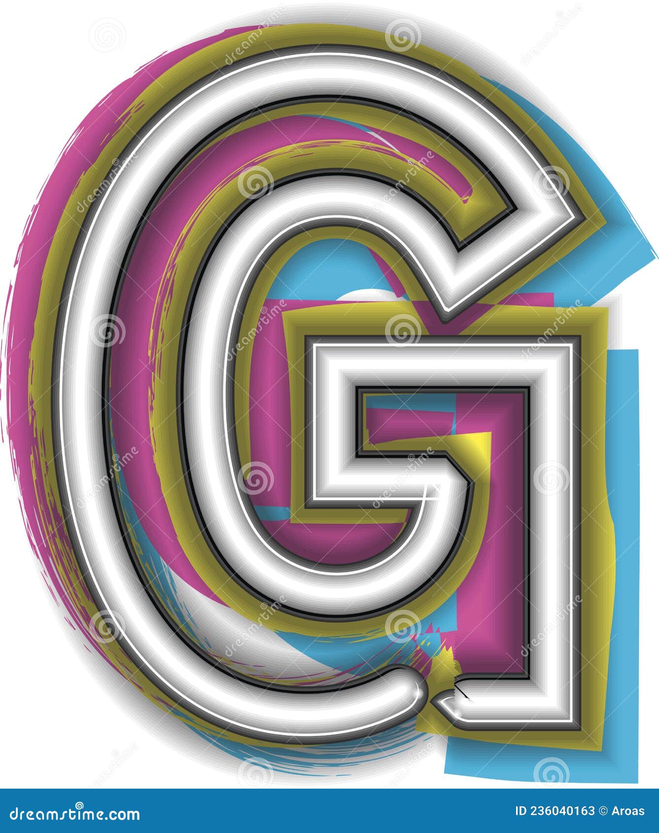 Neon Sign Letter G Illustration Stock Vector - Illustration of icon ...