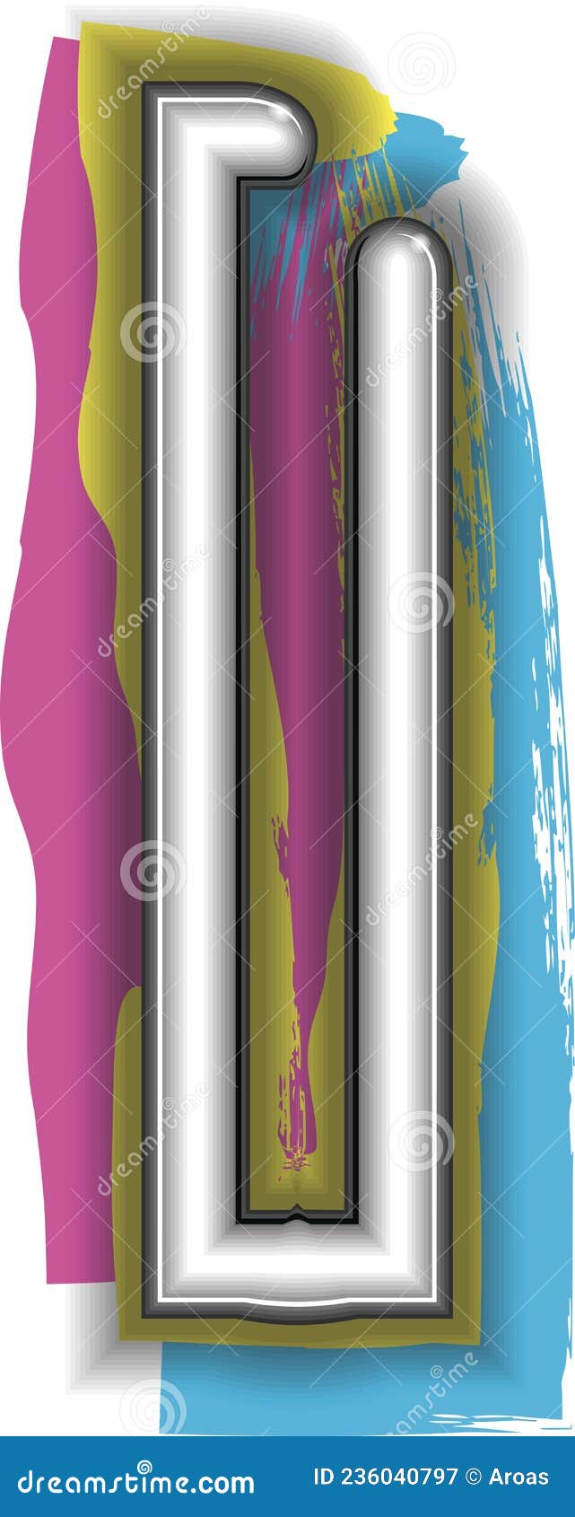 Neon Sign Letter L Illustration Stock Vector - Illustration of capital ...