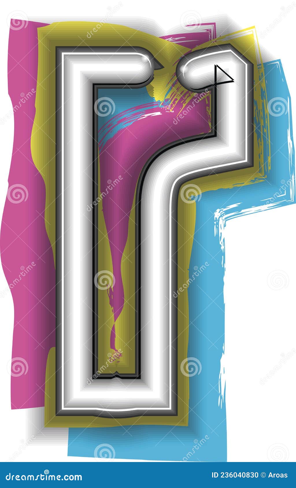 Neon Sign Letter R Illustration Stock Vector - Illustration of bold ...