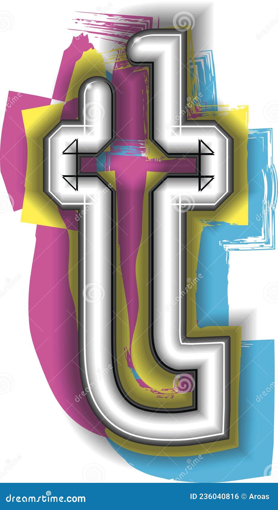 Neon Sign Letter T Illustration Stock Vector - Illustration of ...