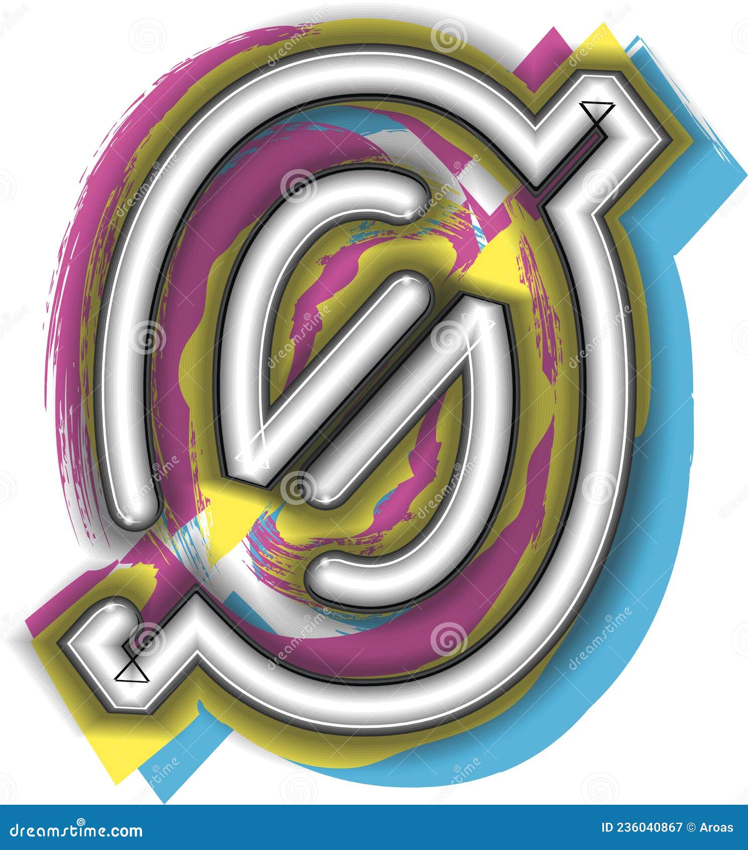 Neon Sign Number 0 Illustration Stock Vector - Illustration of ...