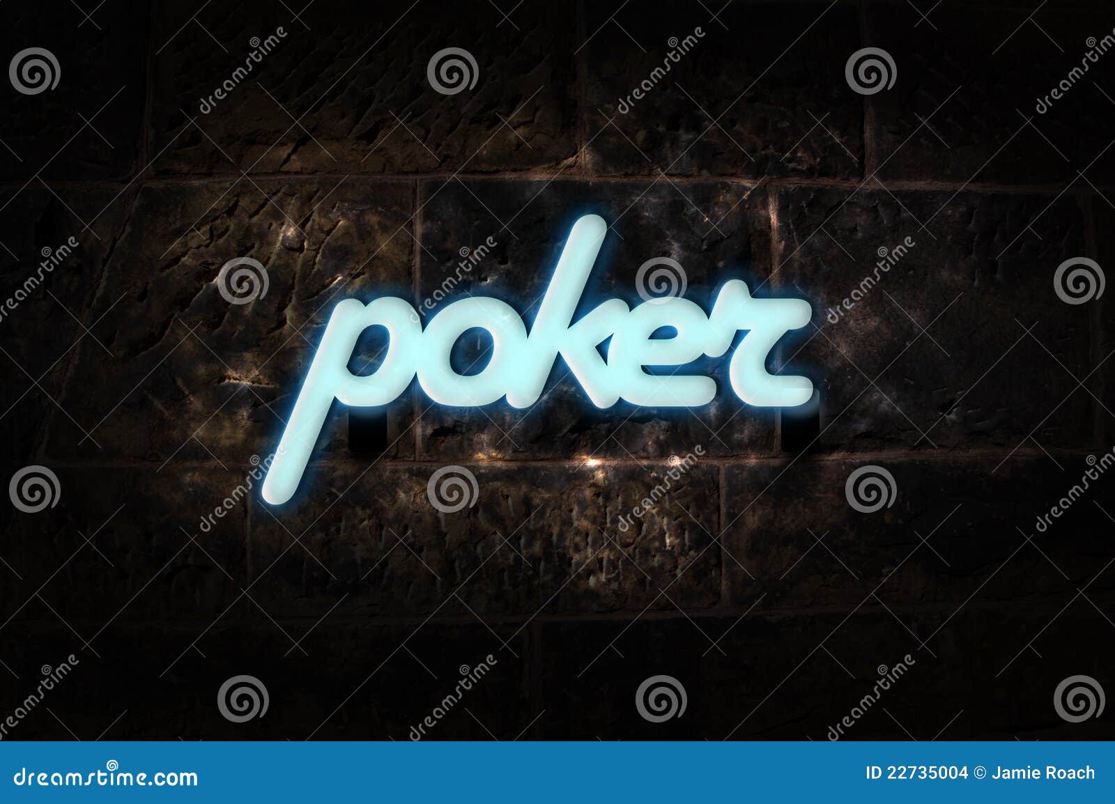 Neon Sign Poker stock photo. Image of neon, live, glowing - 22735004