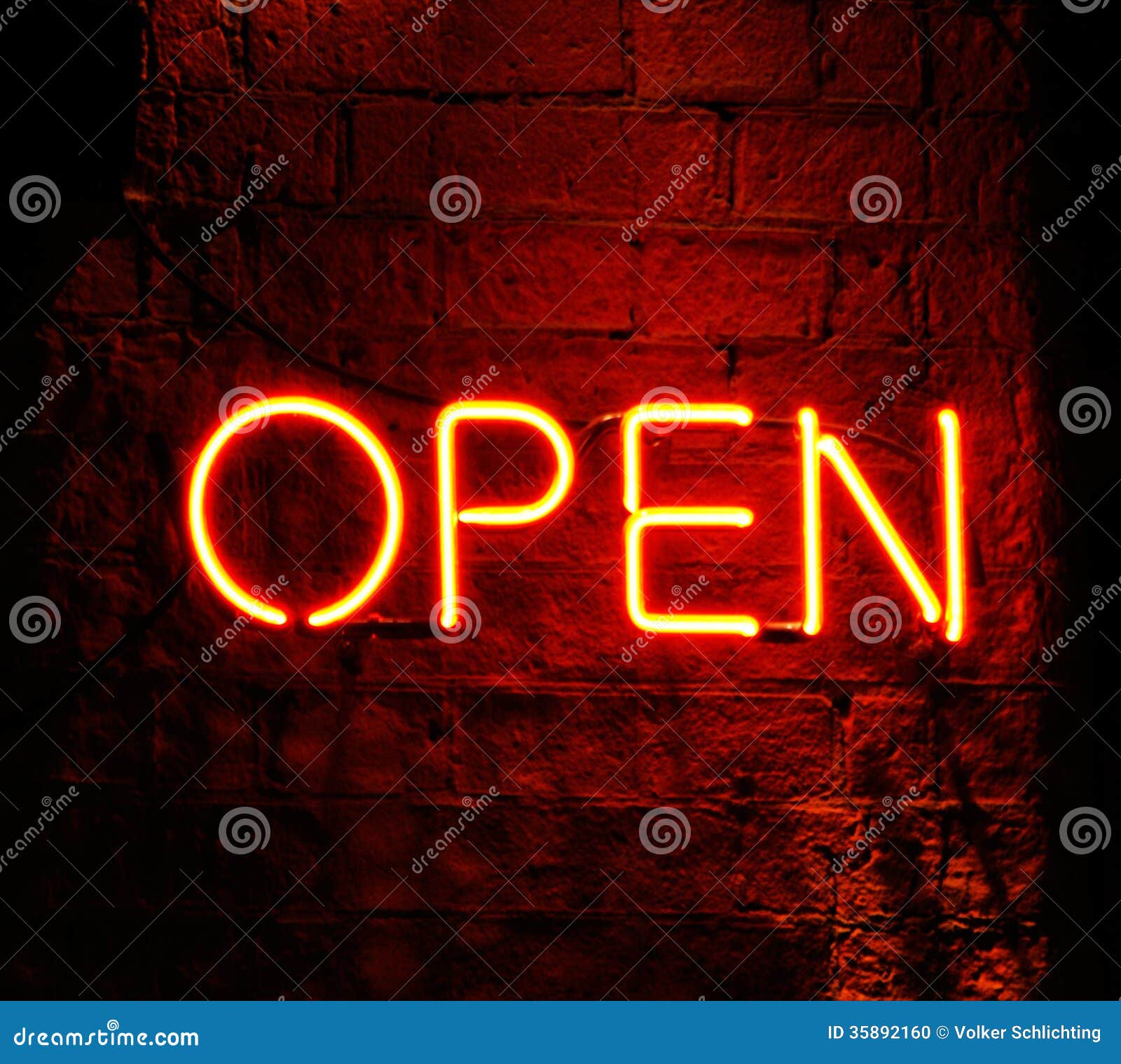 Neon sign saying Open stock photo. Image of hanger, restaurant - 35892160