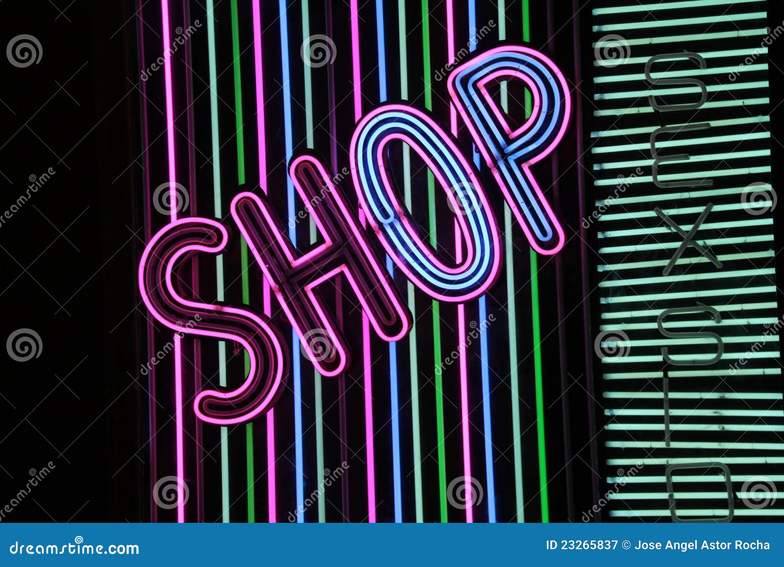 Neon sign shop stock image. Image of front, bent, advertising - 23265837