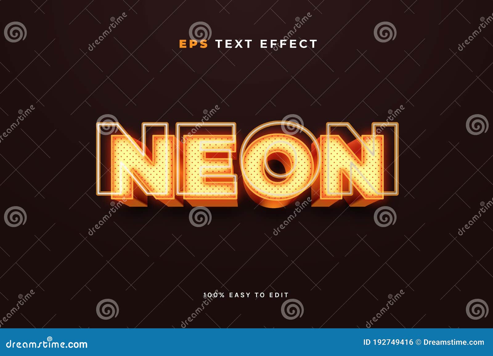 Neon sign text effect stock vector. Illustration of business - 192749416
