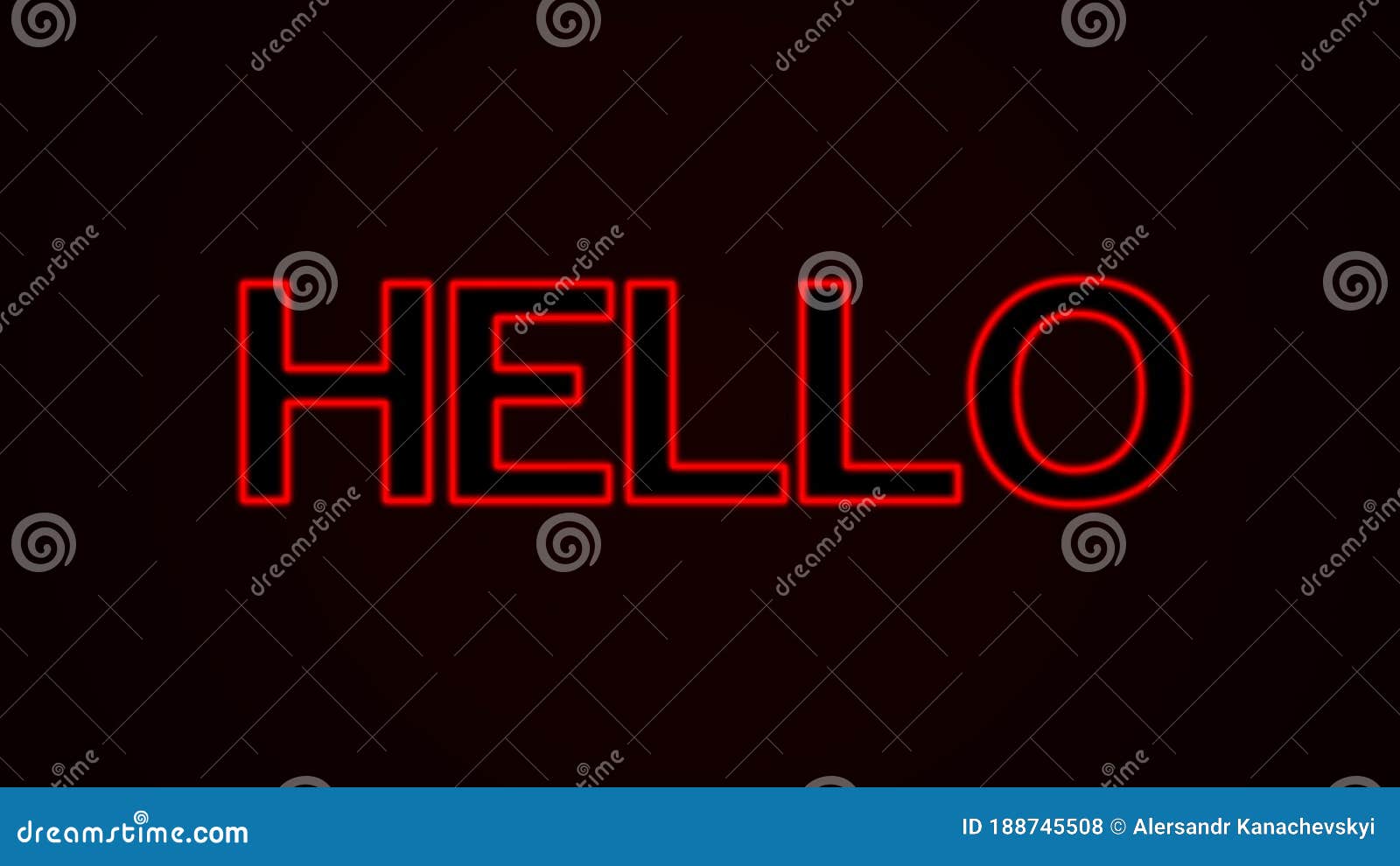 Neon Sign with Title Hello. Greetings in Red 4K Stock Footage - Video ...