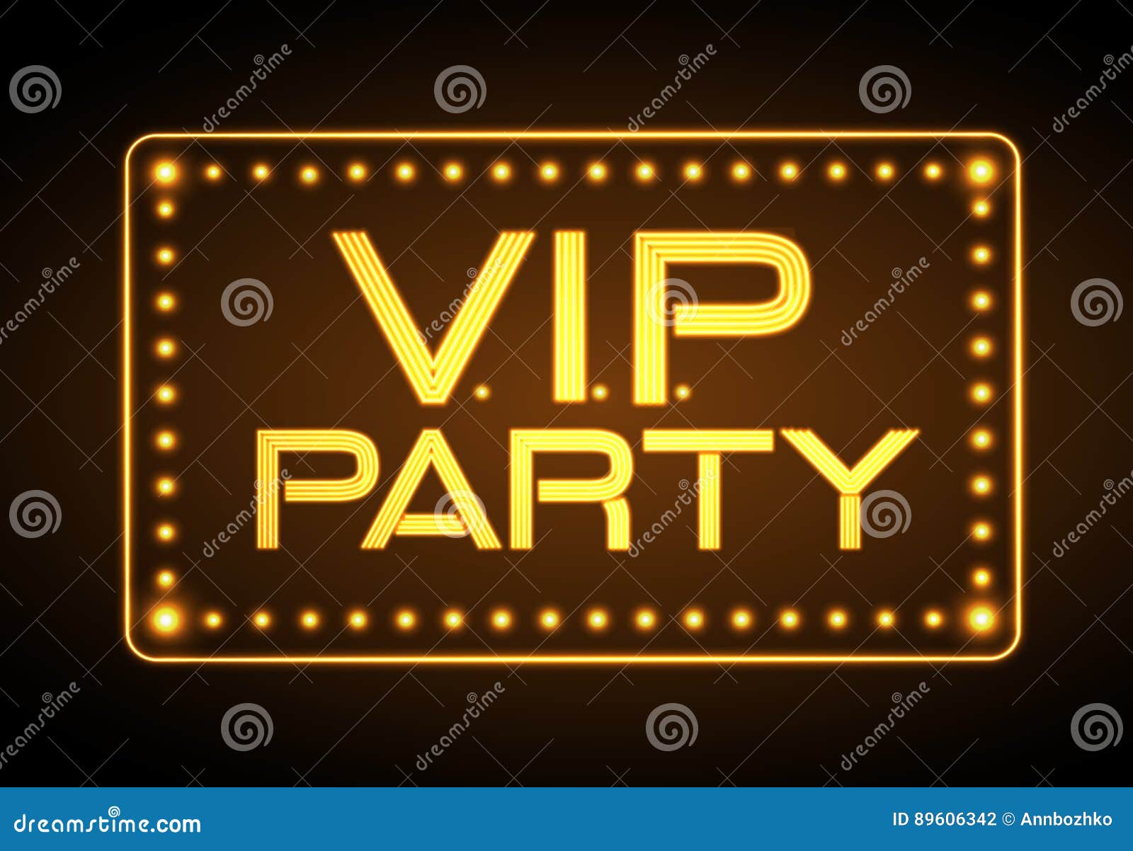 Neon Sign. VIP Party. Disco Poster Stock Vector - Illustration of ...