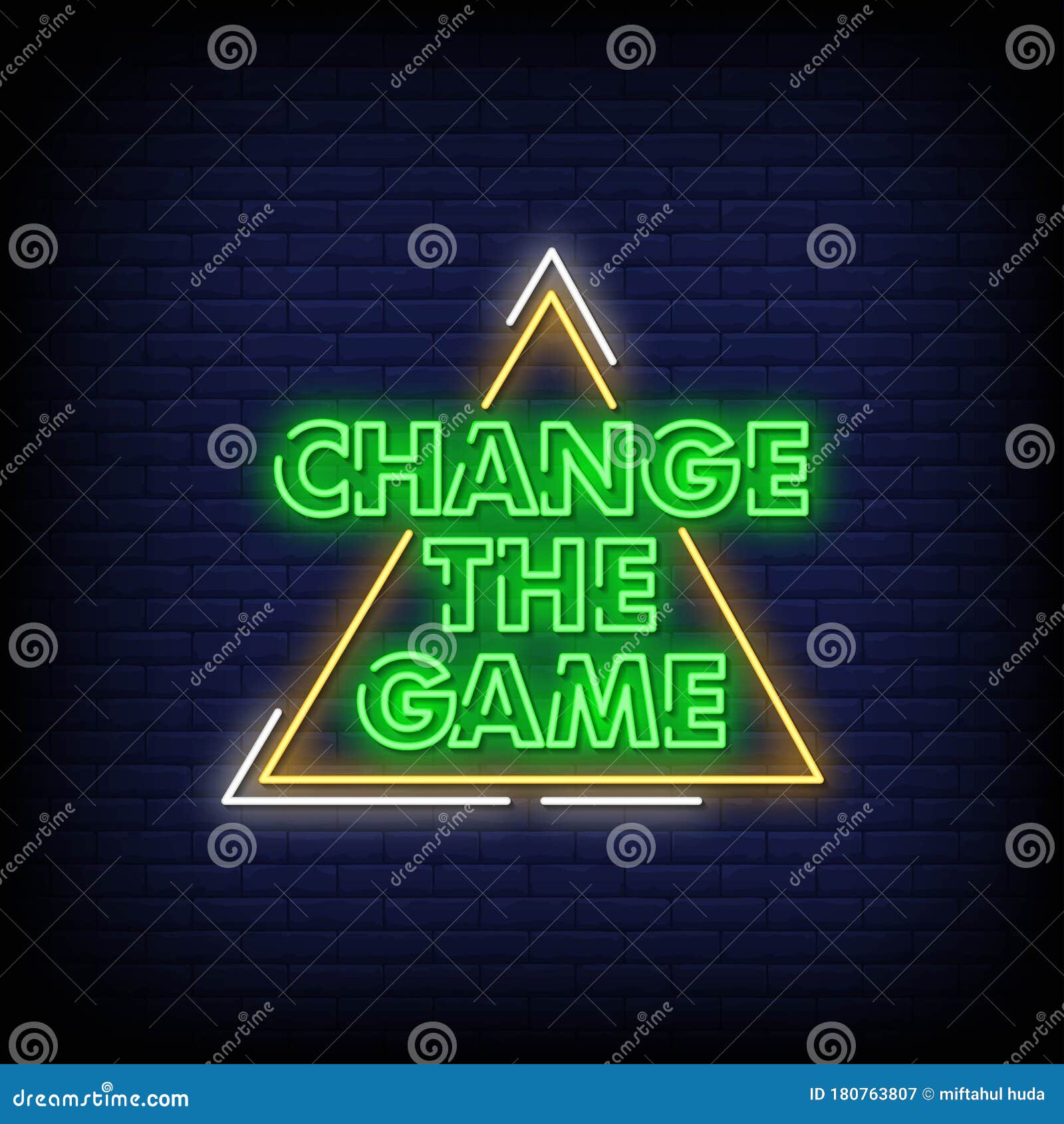 Change the Game Neon Signs Style Text Vector Stock Vector ...