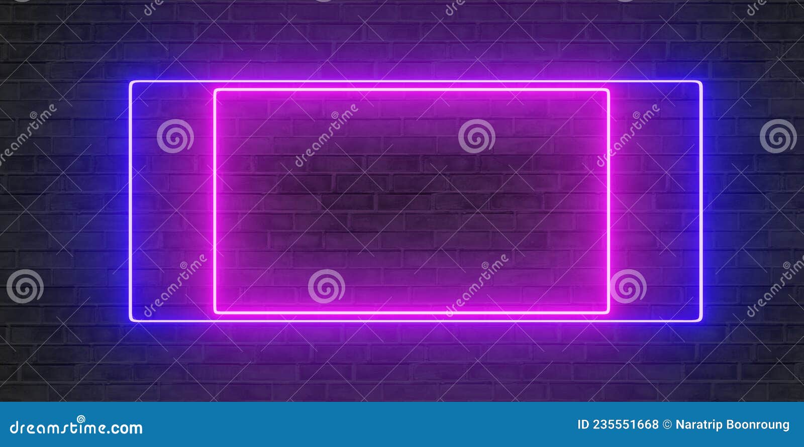 Neon Signs on the Wall Neon Signs and Brick Walls Text Frame on Panel ...
