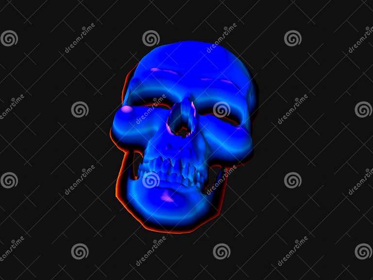 Neon Skull stock illustration. Illustration of undead, dead - 421660
