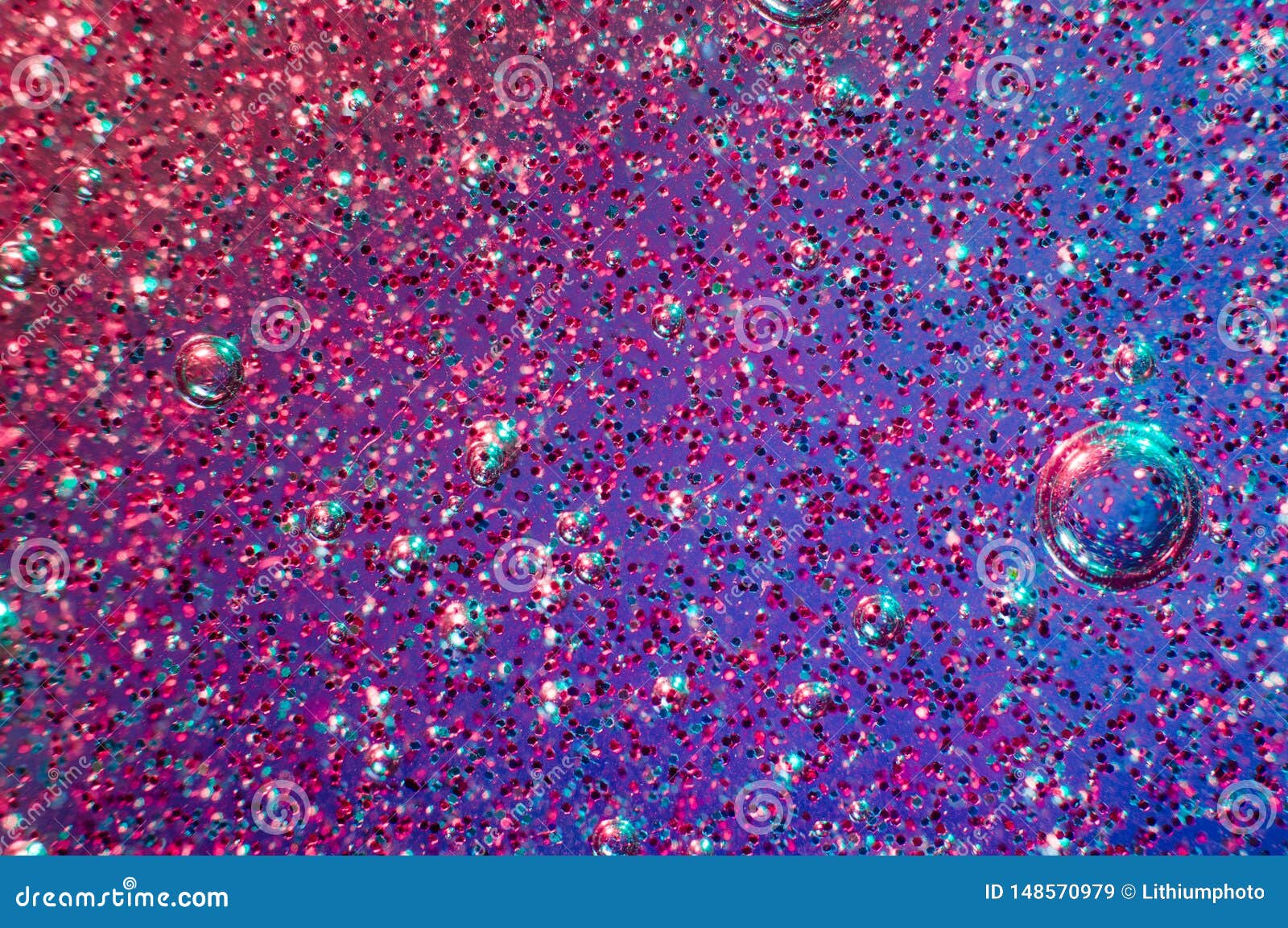 Neon Slime with Glittering Multicolor Particles Stock Image - Image of ...