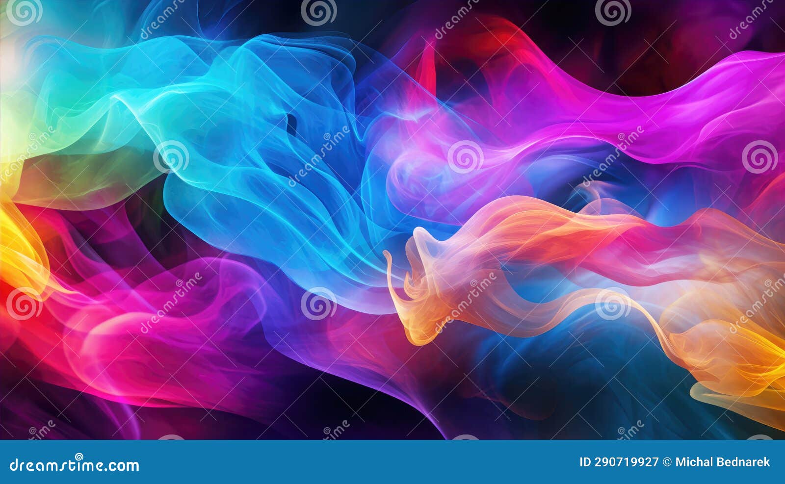 Neon Smoke Borders. Royalty-Free Illustration | CartoonDealer.com #63208020