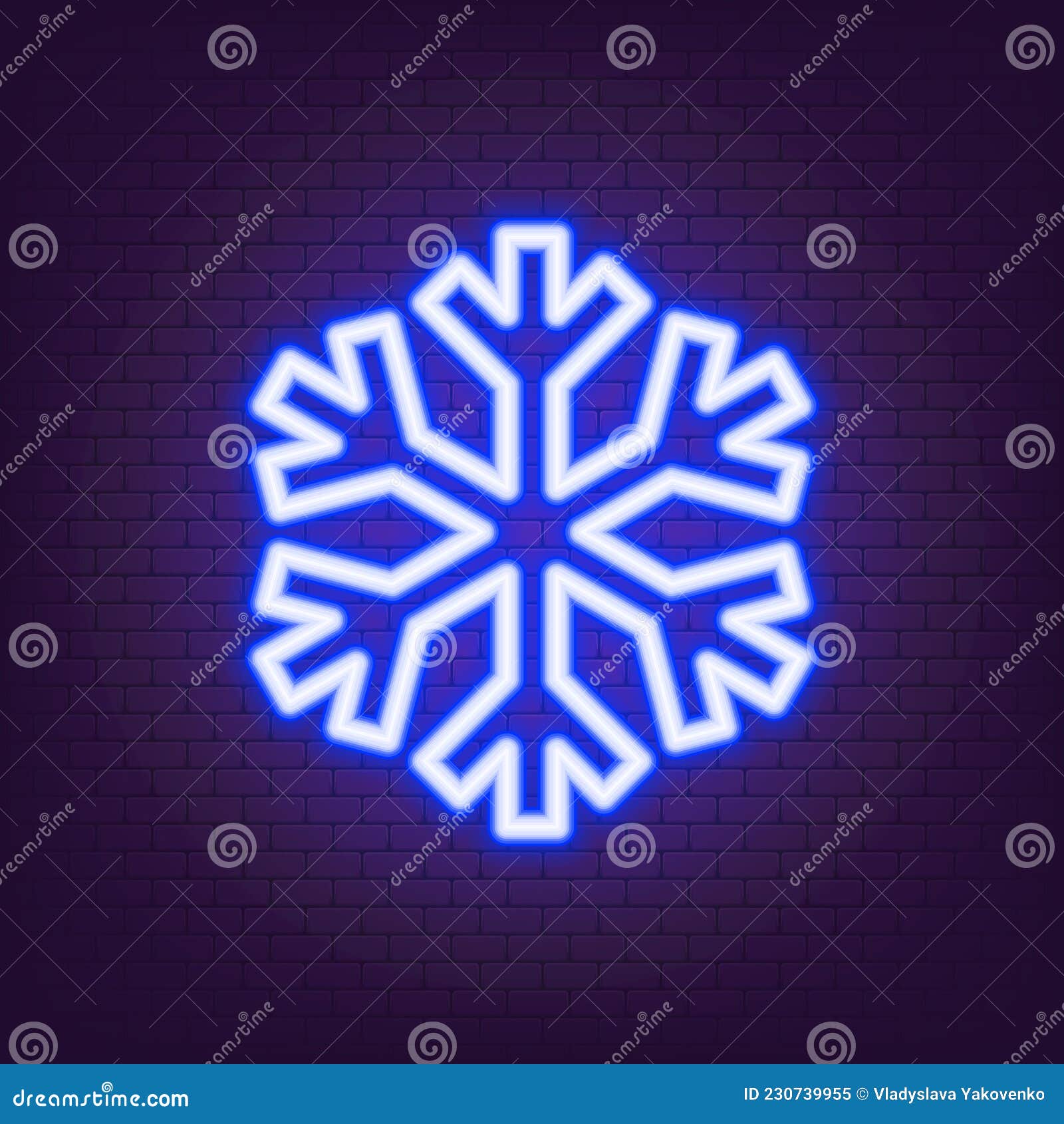 Neon Snowflake Icon. Cold Logo. Elements of Eco in Neon Style Icons ...