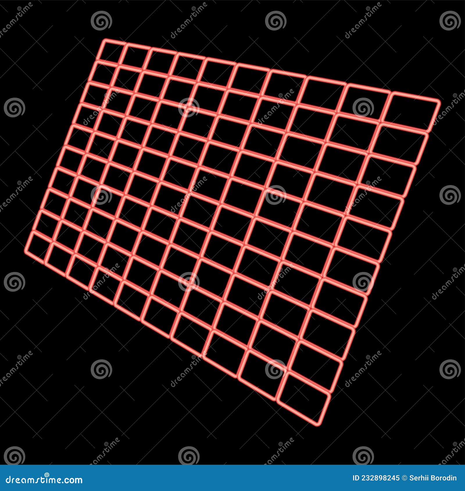Neon Solar Panel Red Color Vector Illustration Flat Style Image Stock ...