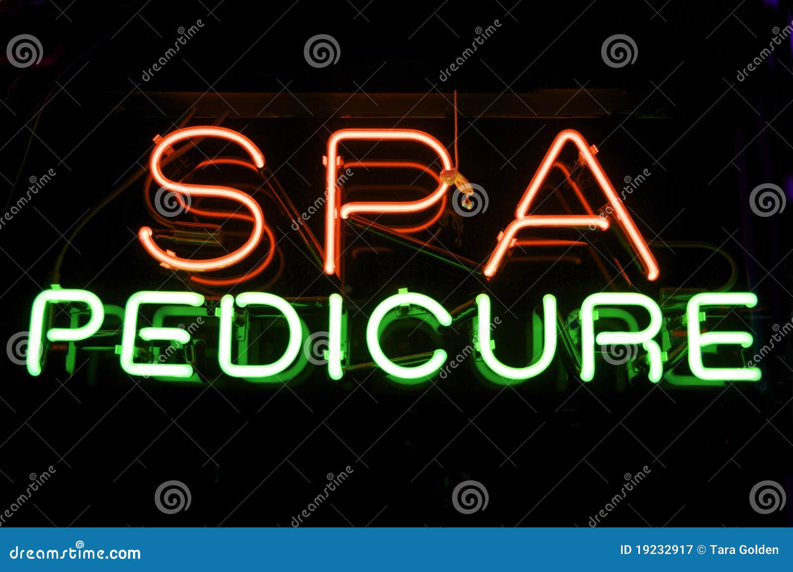 Neon Spa Pedicure sign stock image. Image of pedicure - 19232917
