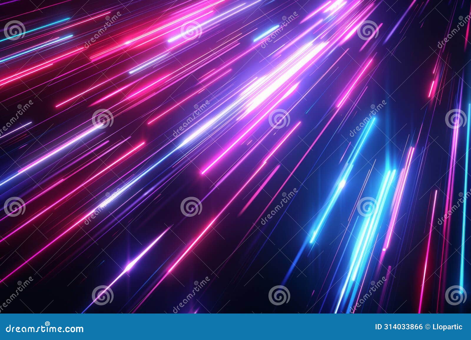 Neon Speed: Abstract Light Streaks in Motion Stock Illustration ...