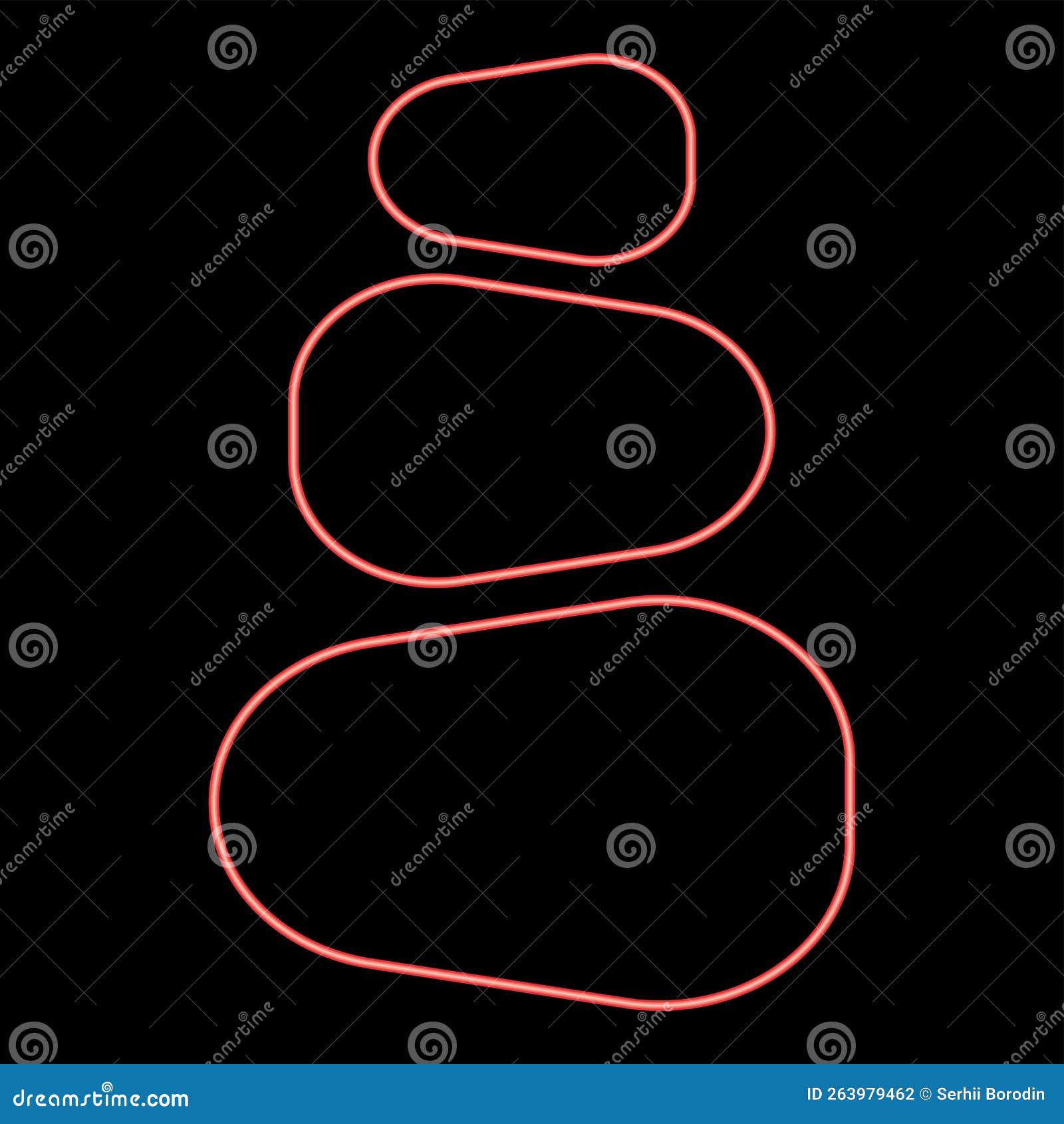 Neon Stacked Stones Stack Stones Zen Stone Tower Spa Stones Stack Red ...