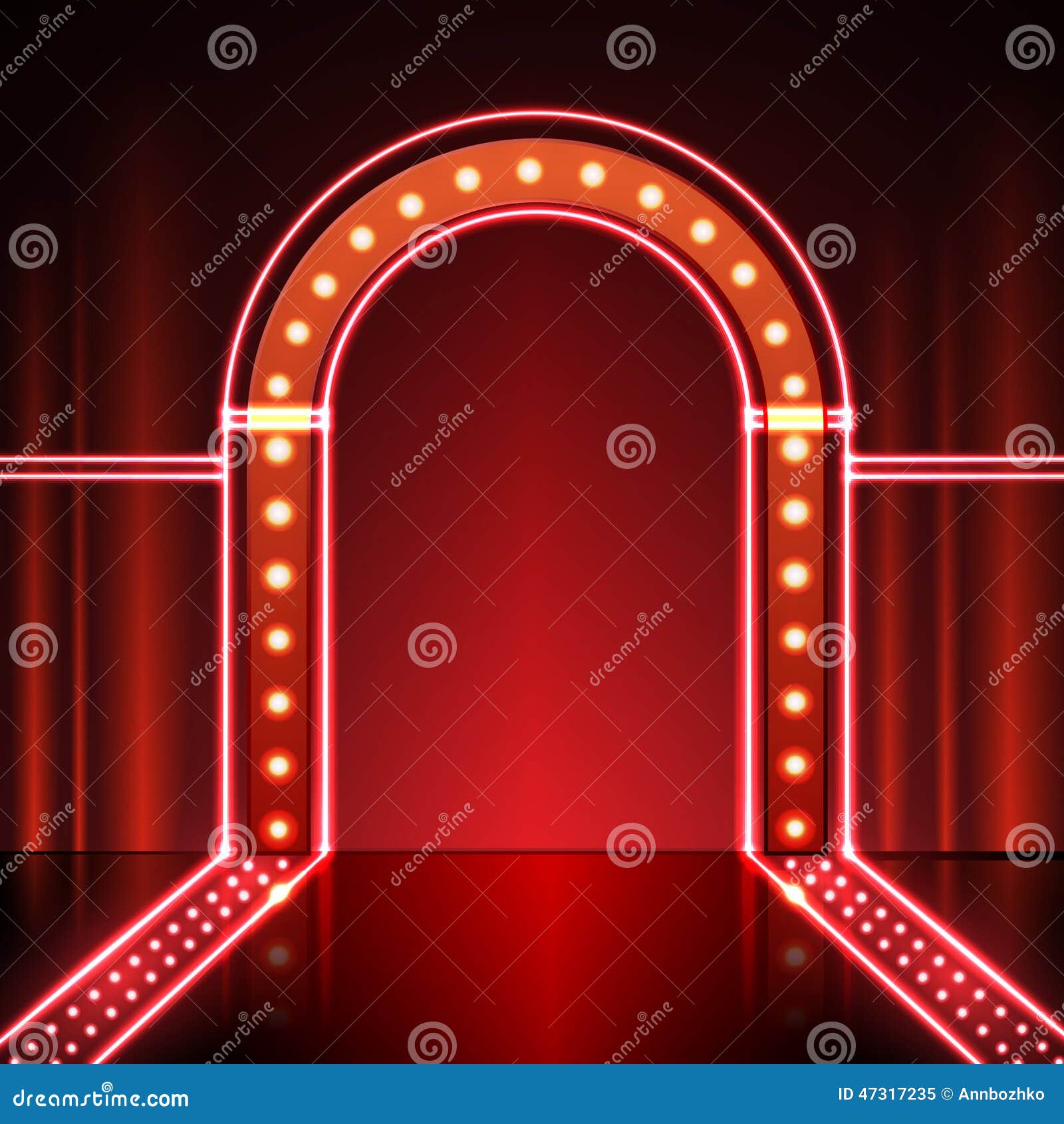 Neon Stage Background Cartoon Vector | CartoonDealer.com #47317235