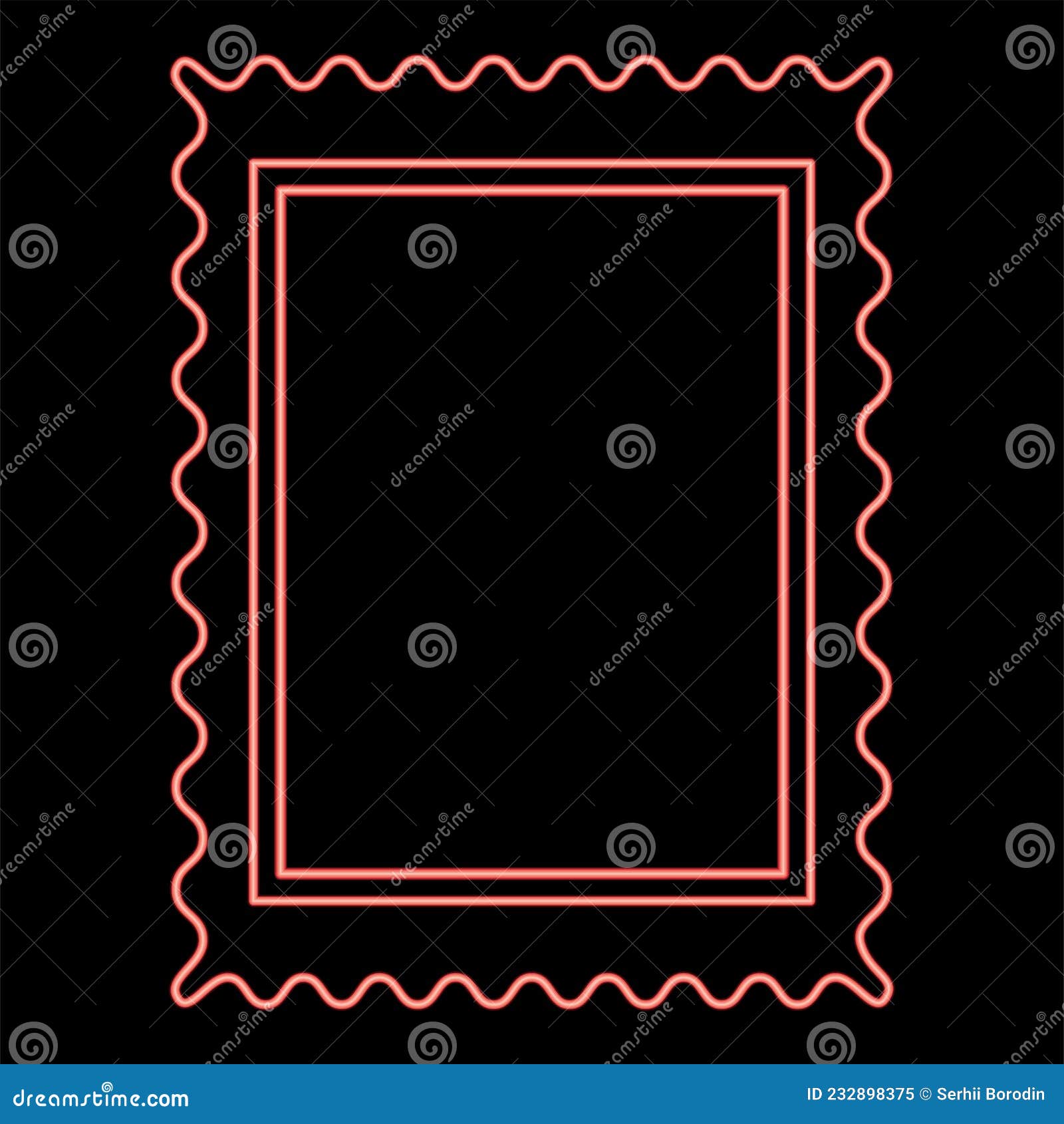 Neon Stamp Red Color Vector Illustration Flat Style Image Stock Vector ...