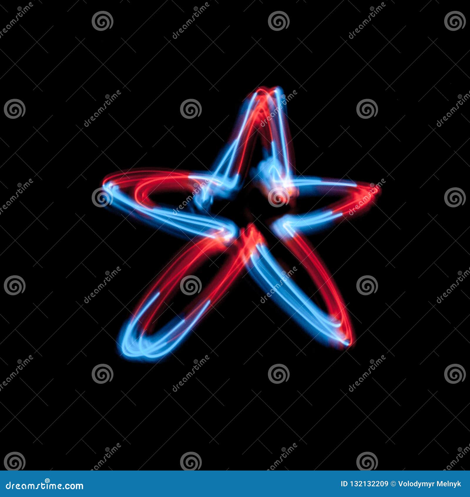 The neon star of light stock image. Image of artistic - 132132209