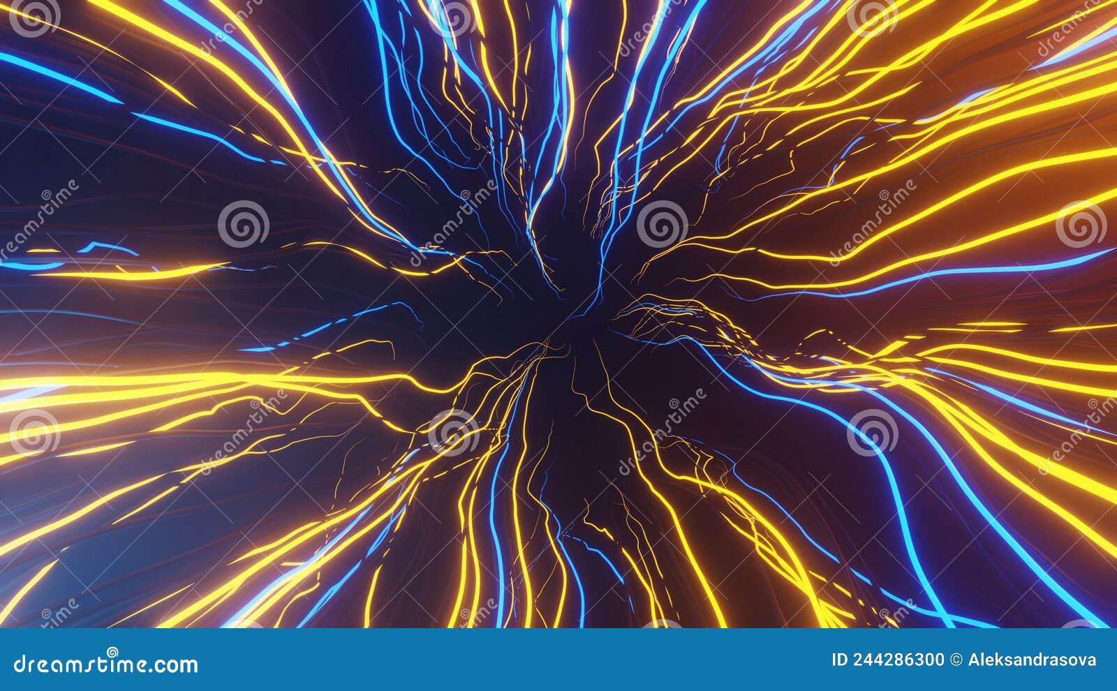 Neon Strands of Neurons. Artificial Intelligence and Machine Learning ...