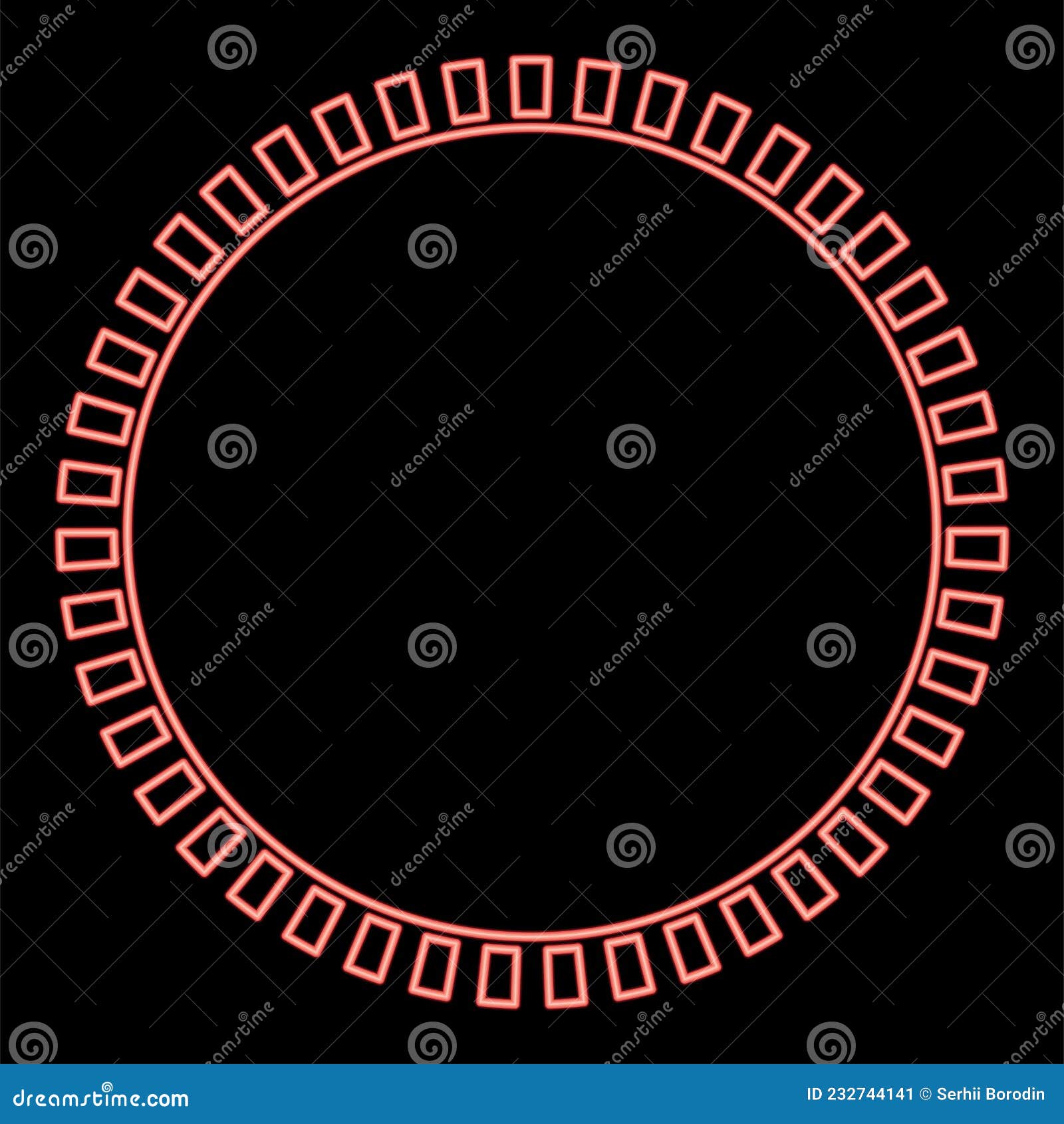 Neon Sun Red Color Vector Illustration Flat Style Image Stock Vector ...