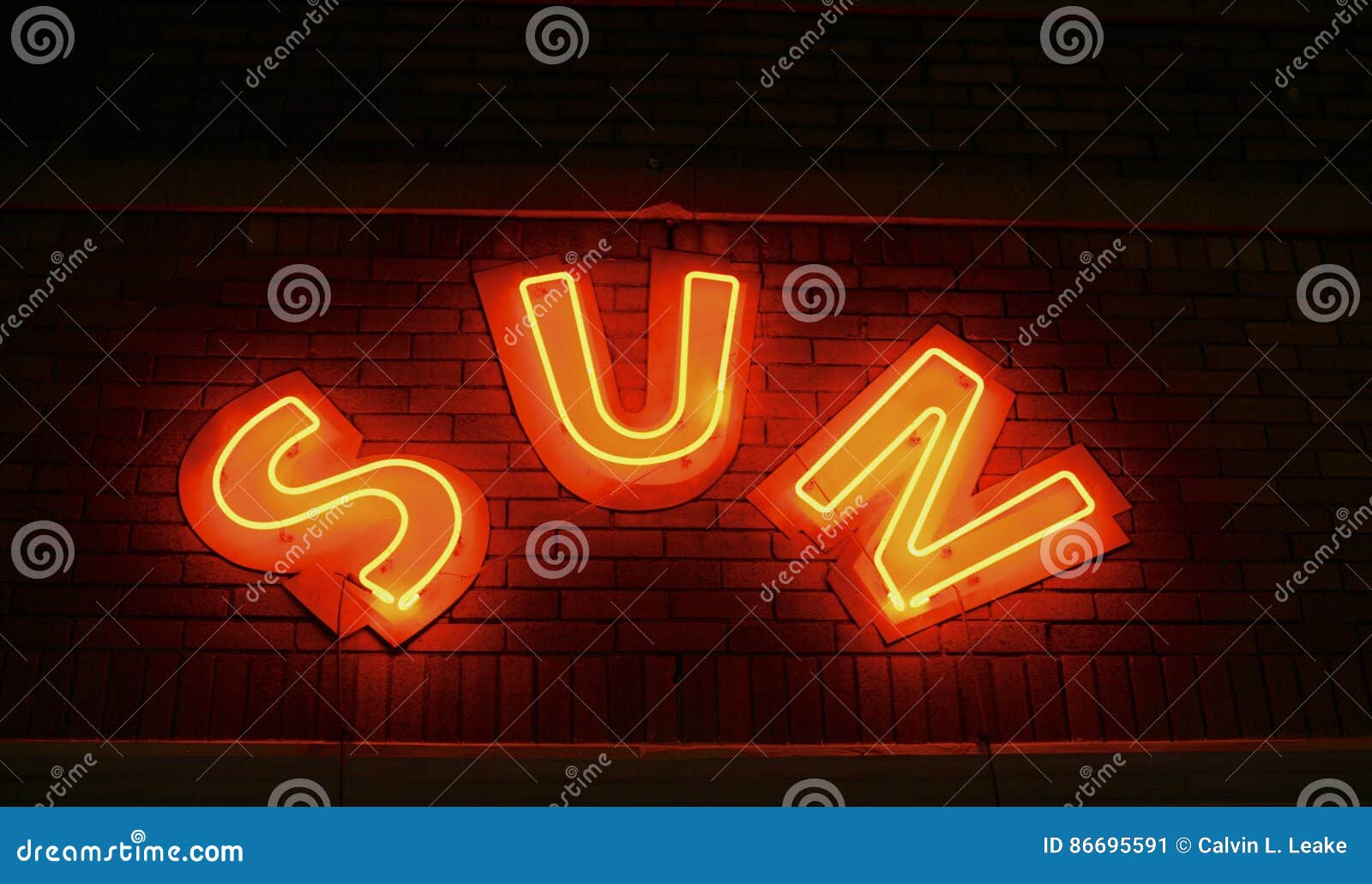 Neon Sun Sign stock image. Image of save, laluminum, conservation ...