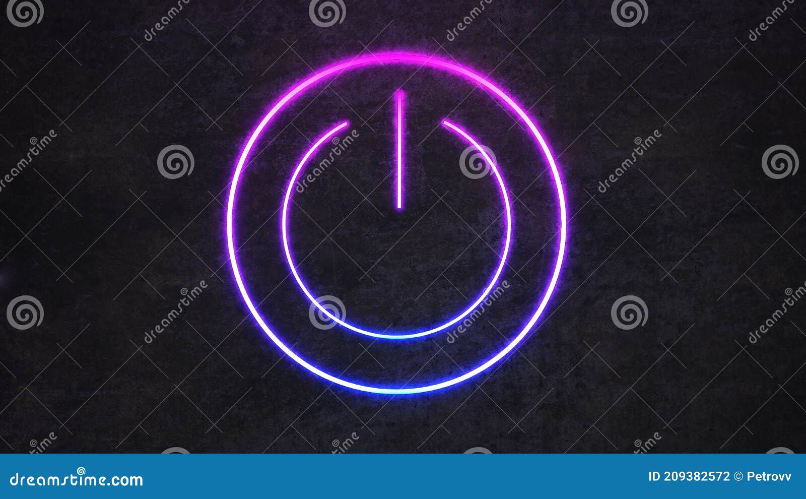 Neon Switch Sign on Black Concrete Wall Stock Illustration ...